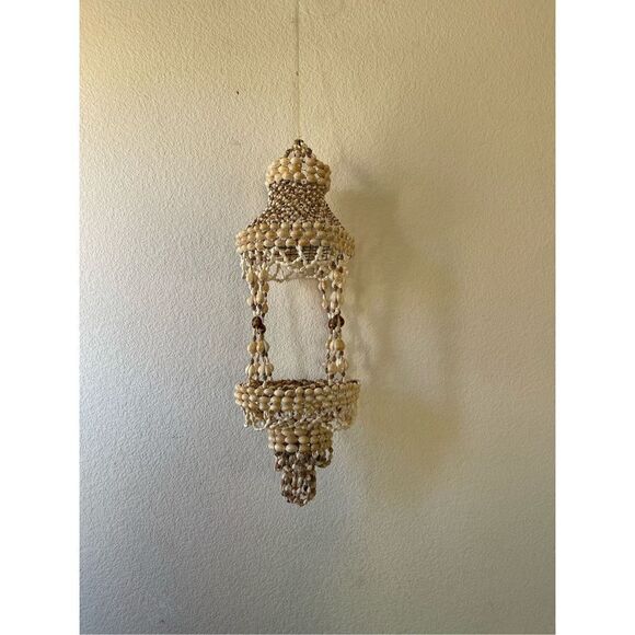 Handmade | Accents | 6s Cowrie Shell Hanging Plant Holderboho Beach ...
